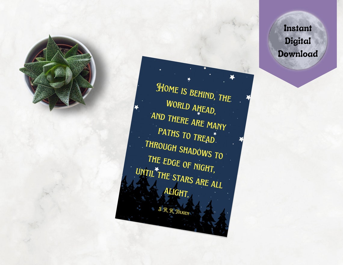 Lord of the Rings Poster: J.R.R. Tolkien Quote Art (digital Download ...
