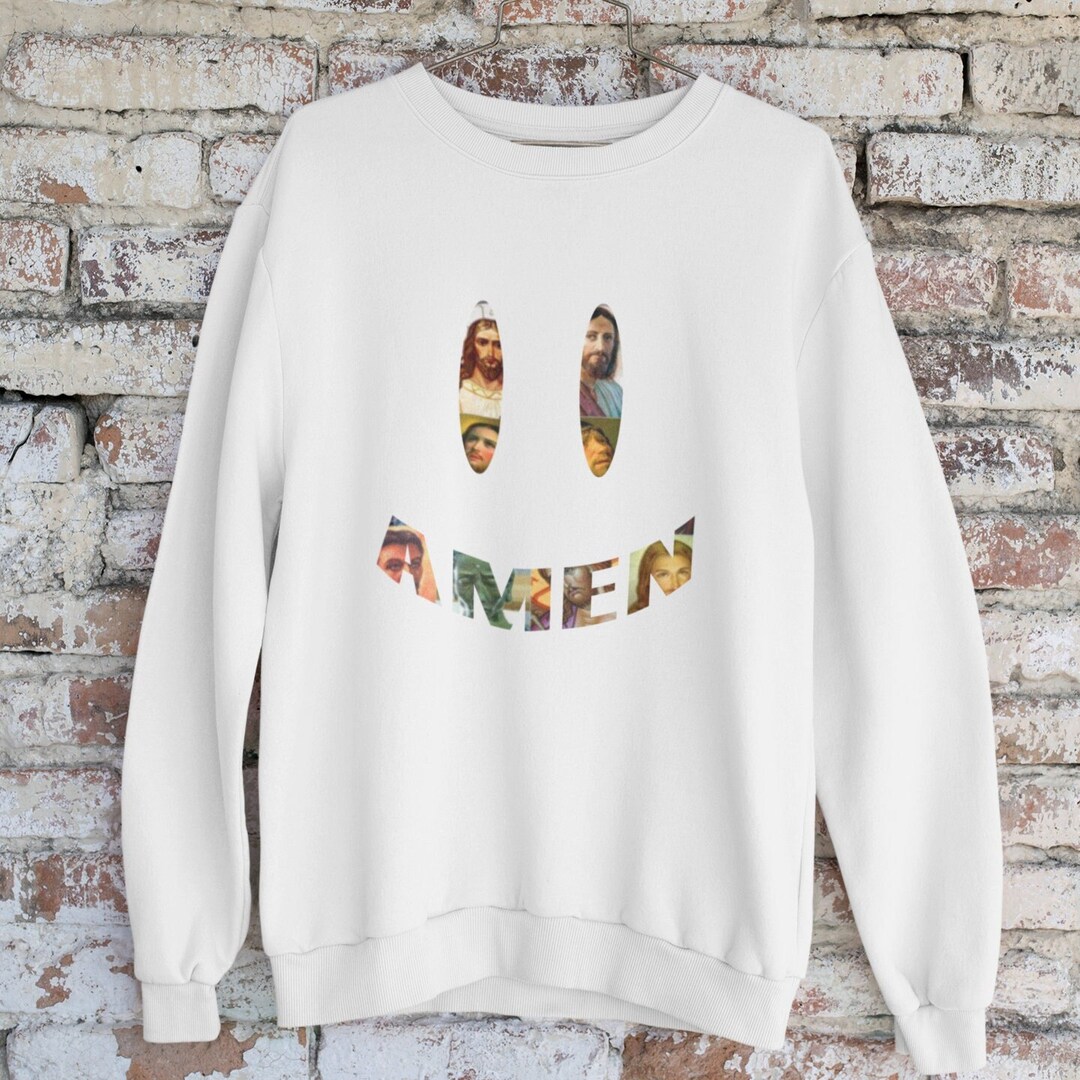 Amen Sweatshirt, Smiley Face, Christian Shirt, Religious Hoodie Gift - Etsy