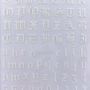 Old English Nail Decals - Etsy