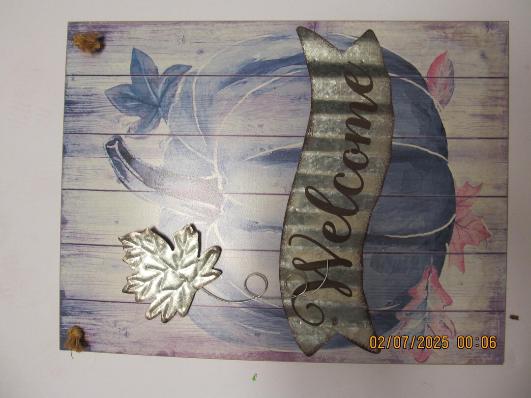 Vintage Wood and Metal WELCOME Sign - Etsy