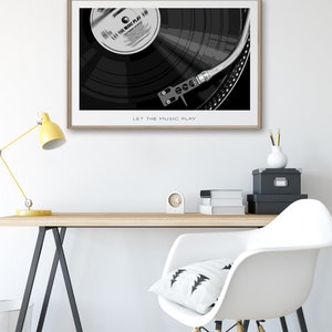 Retro Wall Art Printable, Music Poster Wall Art, Black and White ...