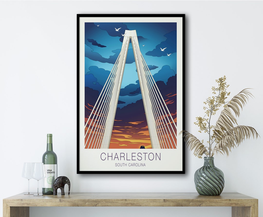Wall Art Travel Poster Printable Charleston Travel Poster Wall Art ...