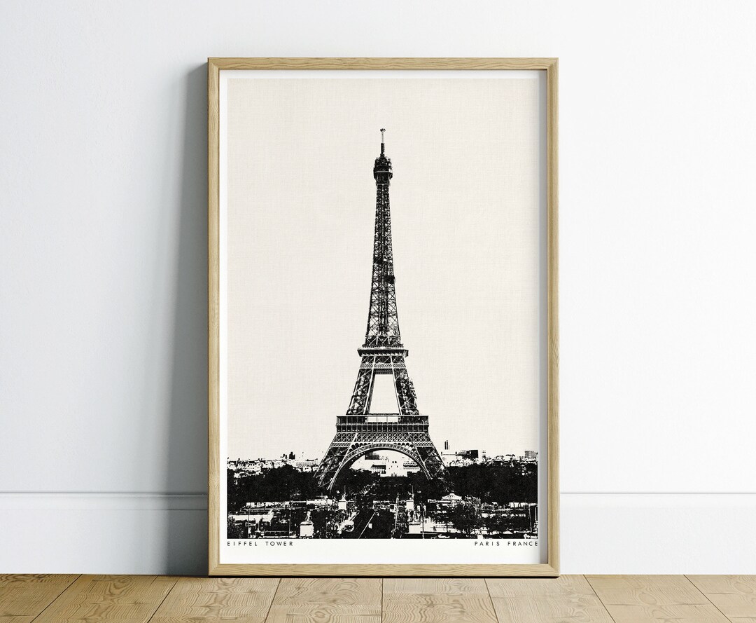 Paris Wall Art Printable, Paris France Poster, Black and White ...
