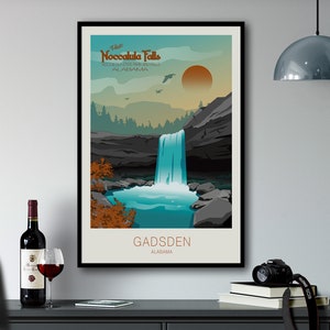 Alabama Printable Travel Poster, Alabama Digital Download, Colorful ...