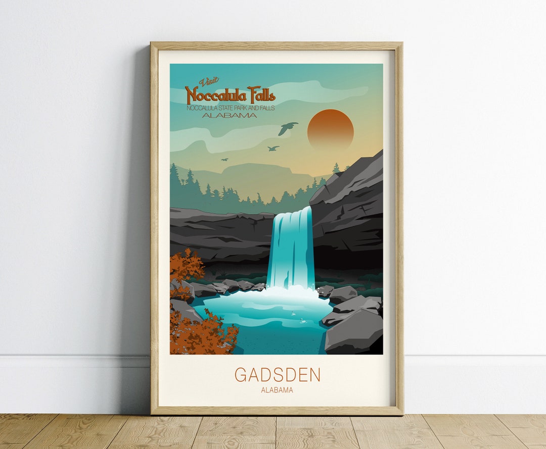 Alabama Printable Travel Poster, Alabama Digital Download, Colorful ...