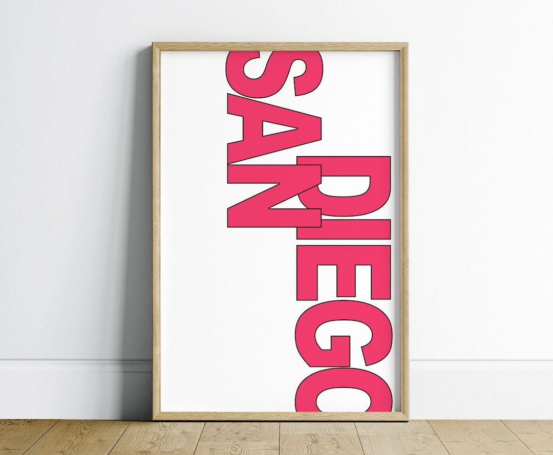 Printable San Diego Preppy Room Decor Trendy Wall Art, California Wall ...