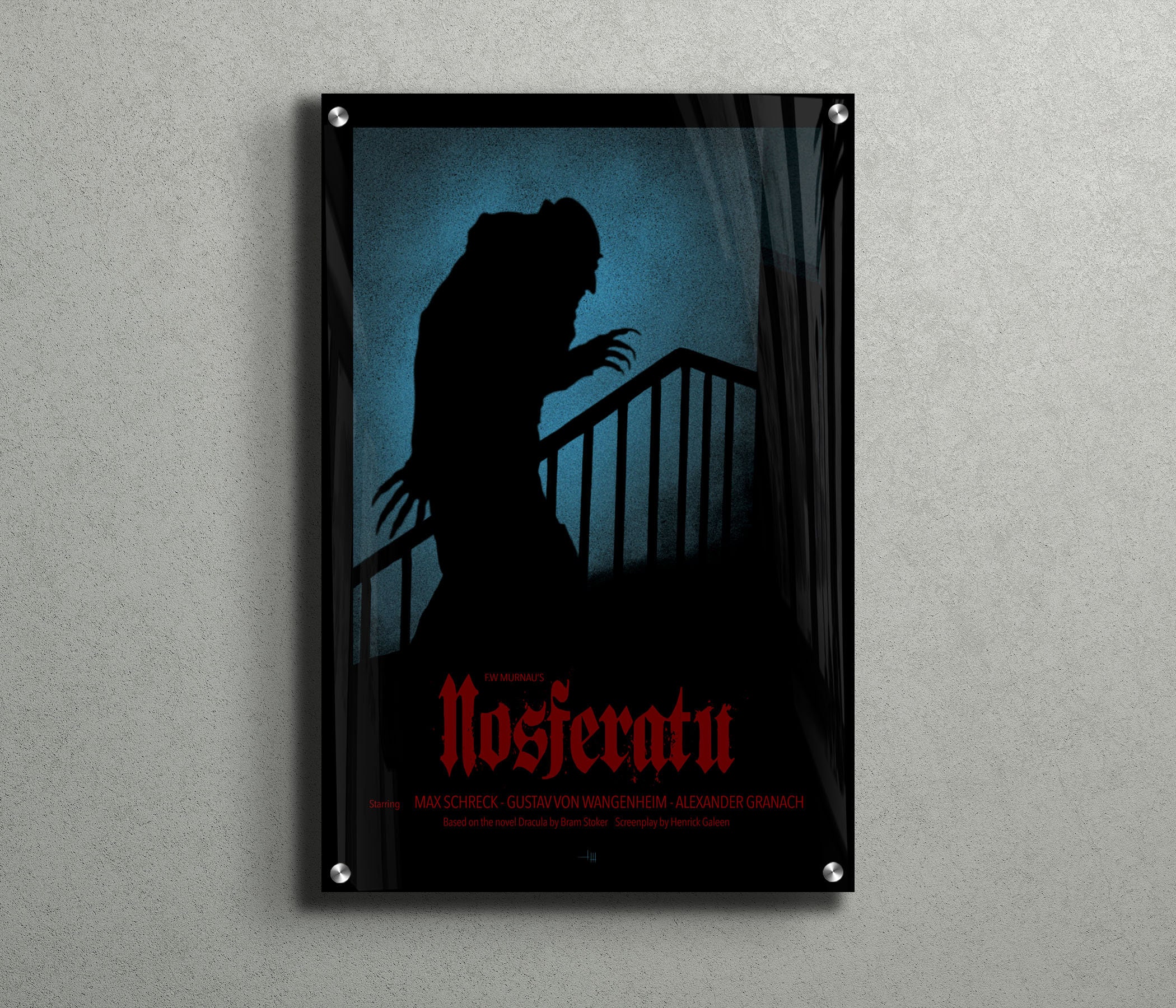 Nosferatu Acrylic Horror Movie Posters Retro Wall Art Gothic Wall Art ...