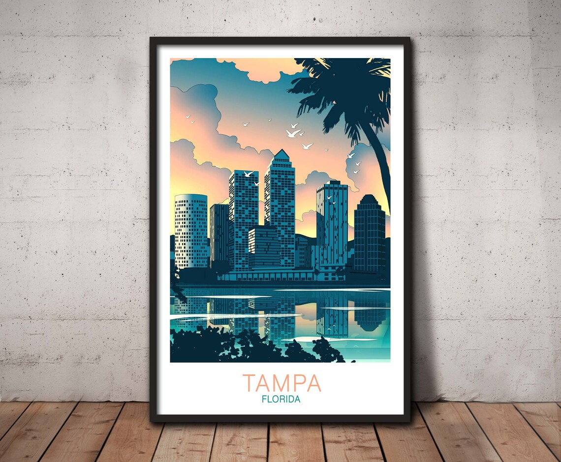 Printable Travel Poster Florida Digital Download Travel Art - Etsy