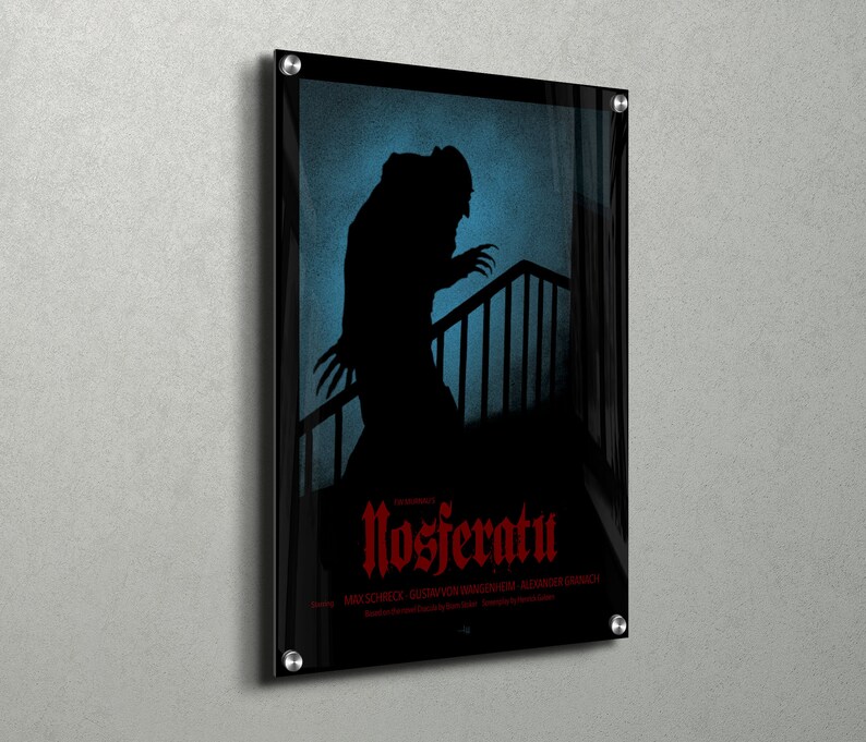 Nosferatu Acrylic Horror Movie Posters Retro Wall Art Gothic Wall Art ...