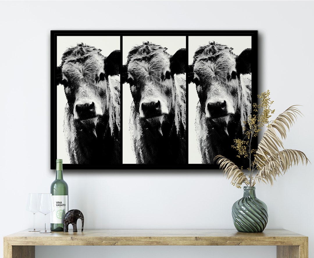 Cow Print Digital Download Farmhouse Wall Decor Printable - Etsy