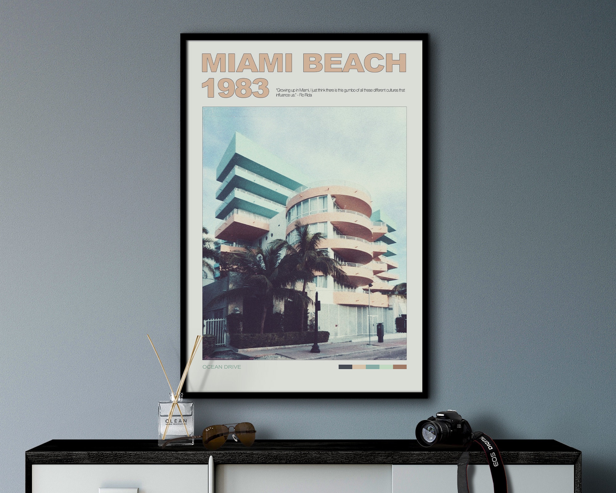 Miami Beach Florida Printable Poster, Florida Digital Download, Retro ...
