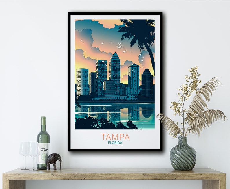 Printable Travel Poster Florida Digital Download Travel Art - Etsy