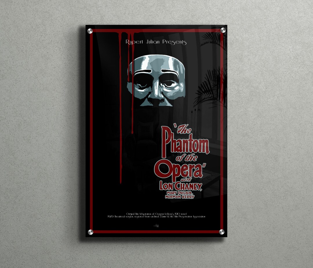 Retro Wall Art Acrylic Movie Posters, Phantom of the Opera Gothic Wall ...