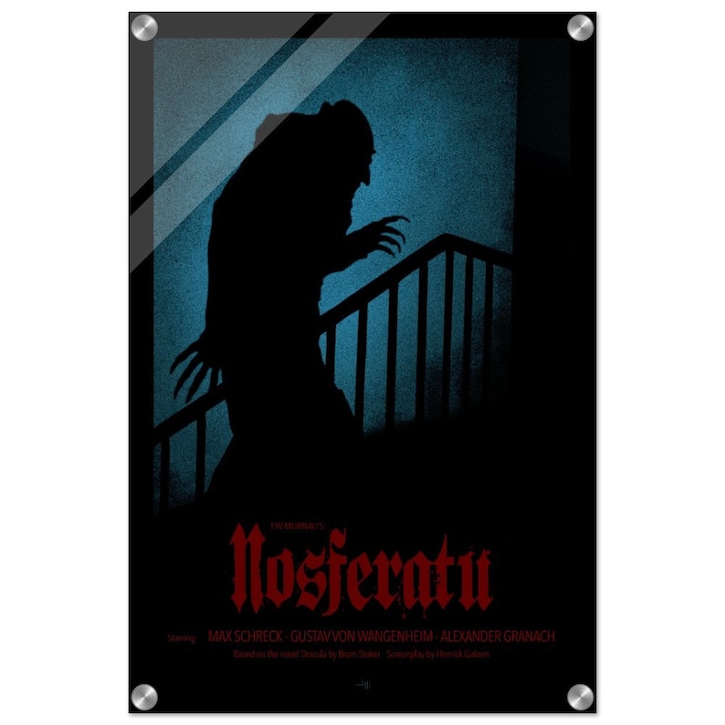 Nosferatu Acrylic Horror Movie Posters Retro Wall Art Gothic Wall Art ...