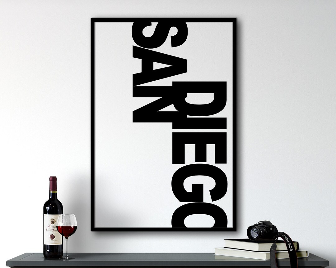 San Diego Wall Art Preppy Room Decor, California Wall Art Room Decor ...