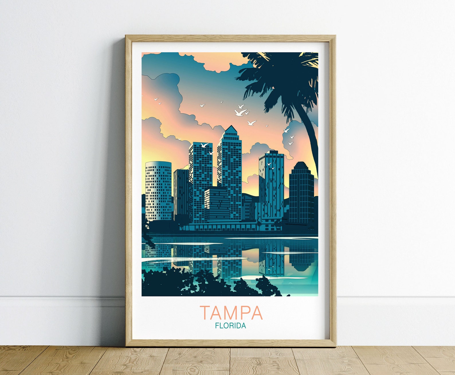 Printable Travel Poster Florida Digital Download Travel Art - Etsy