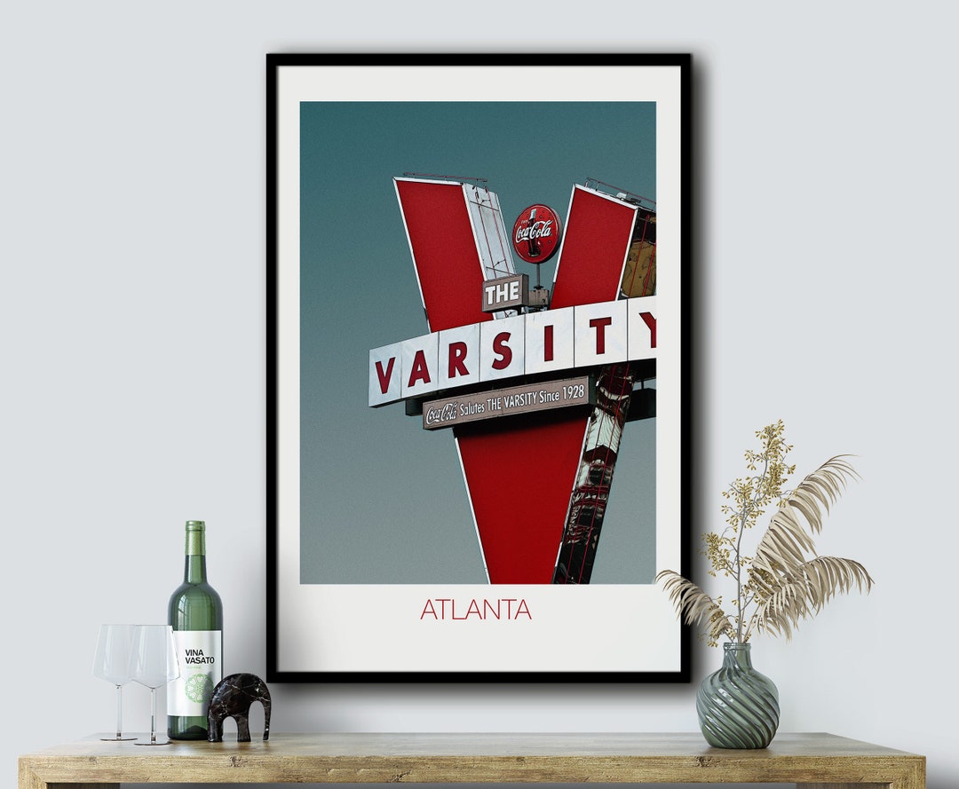 Atlanta Wall Art Atlanta Travel Poster Retro Wall Art Apartment Decor ...