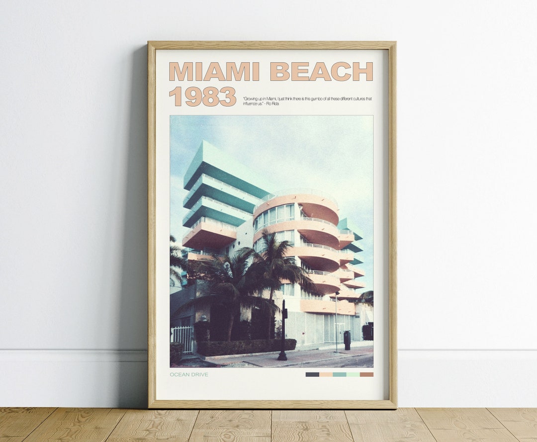 Miami Beach Florida Printable Poster, Florida Digital Download, Retro ...