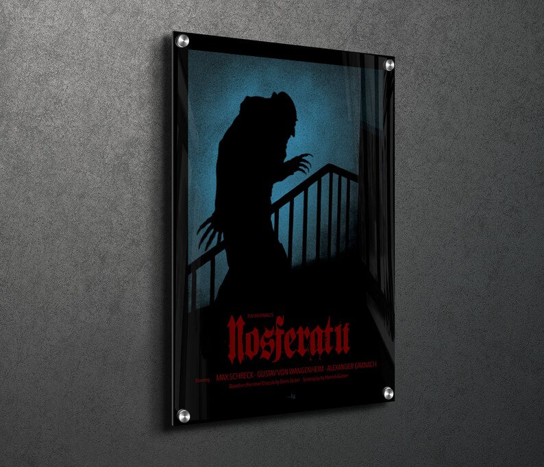 Nosferatu Acrylic Horror Movie Posters Retro Wall Art Gothic Wall Art ...