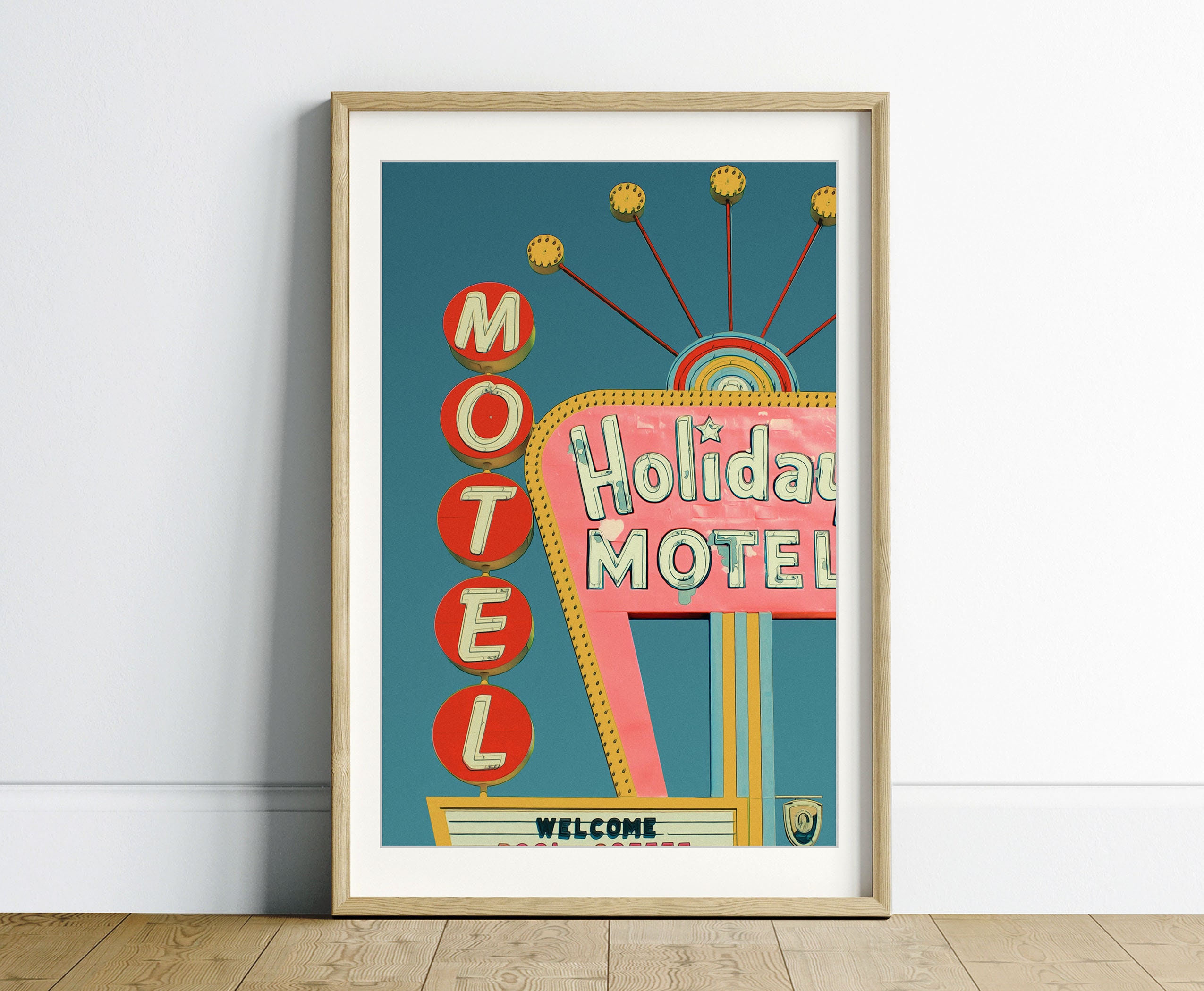 Vintage Motel Sign Download Retro Wall Art Printable Rustic - Etsy