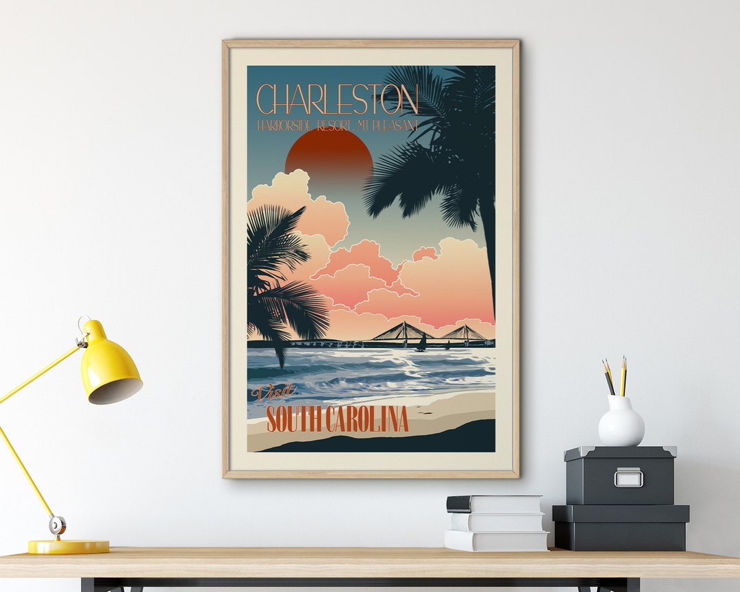 South Carolina Travel Poster Digital Download Charleston Travel Poster ...