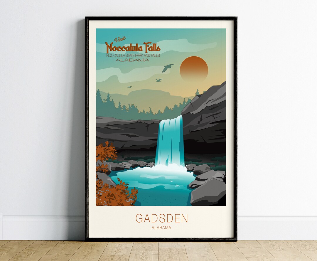 Alabama Travel Poster, Trendy Wall Art Print, Alabama Home Decor Wall ...