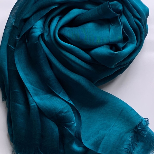 Teal Blue Scarf - Etsy