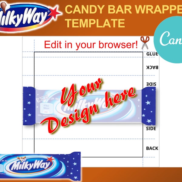 Milky Way Candy Bar - Etsy