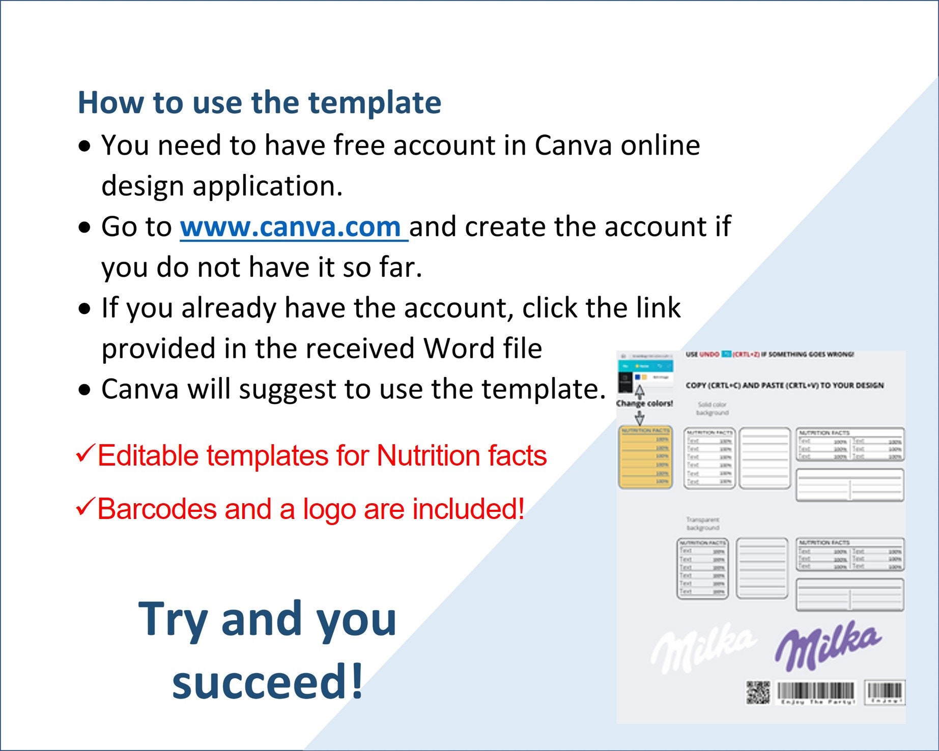 Milka 37g Candy Bar Wrapper Template. Editable Canva Template . DIY ...