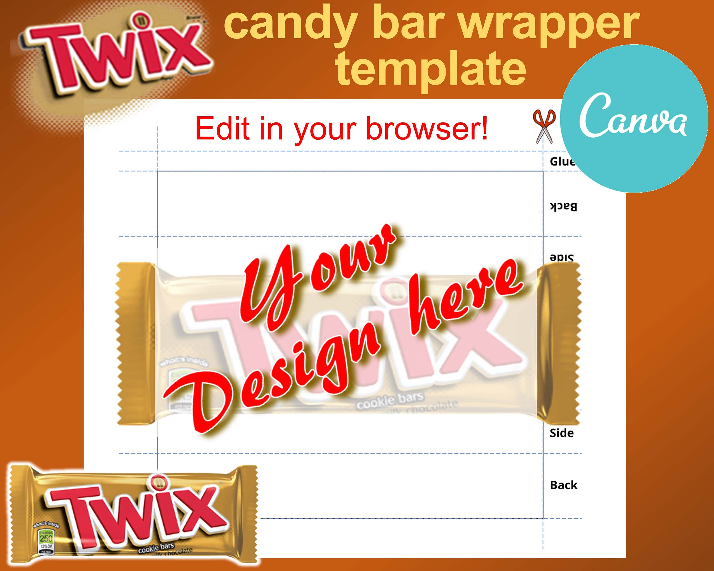 Chocolate Bar Wrapper Template Twix Candy Bar Wrapper Etsy chocolate-bar-wrapper-template-twix-candy-bar-wrapper-etsy