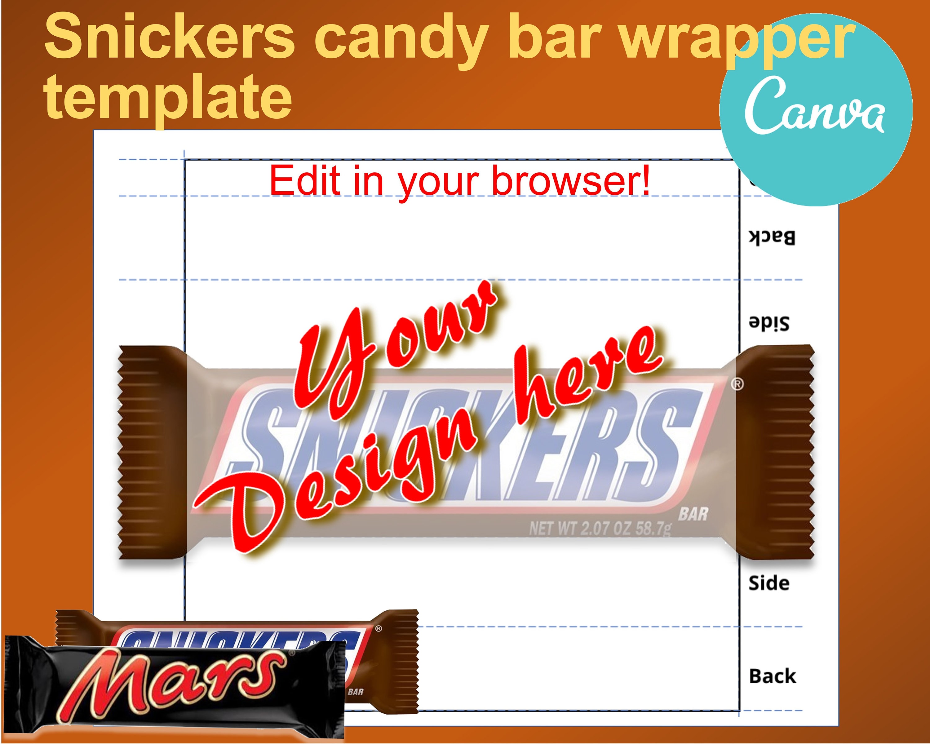 Snickers Wrapper Template
