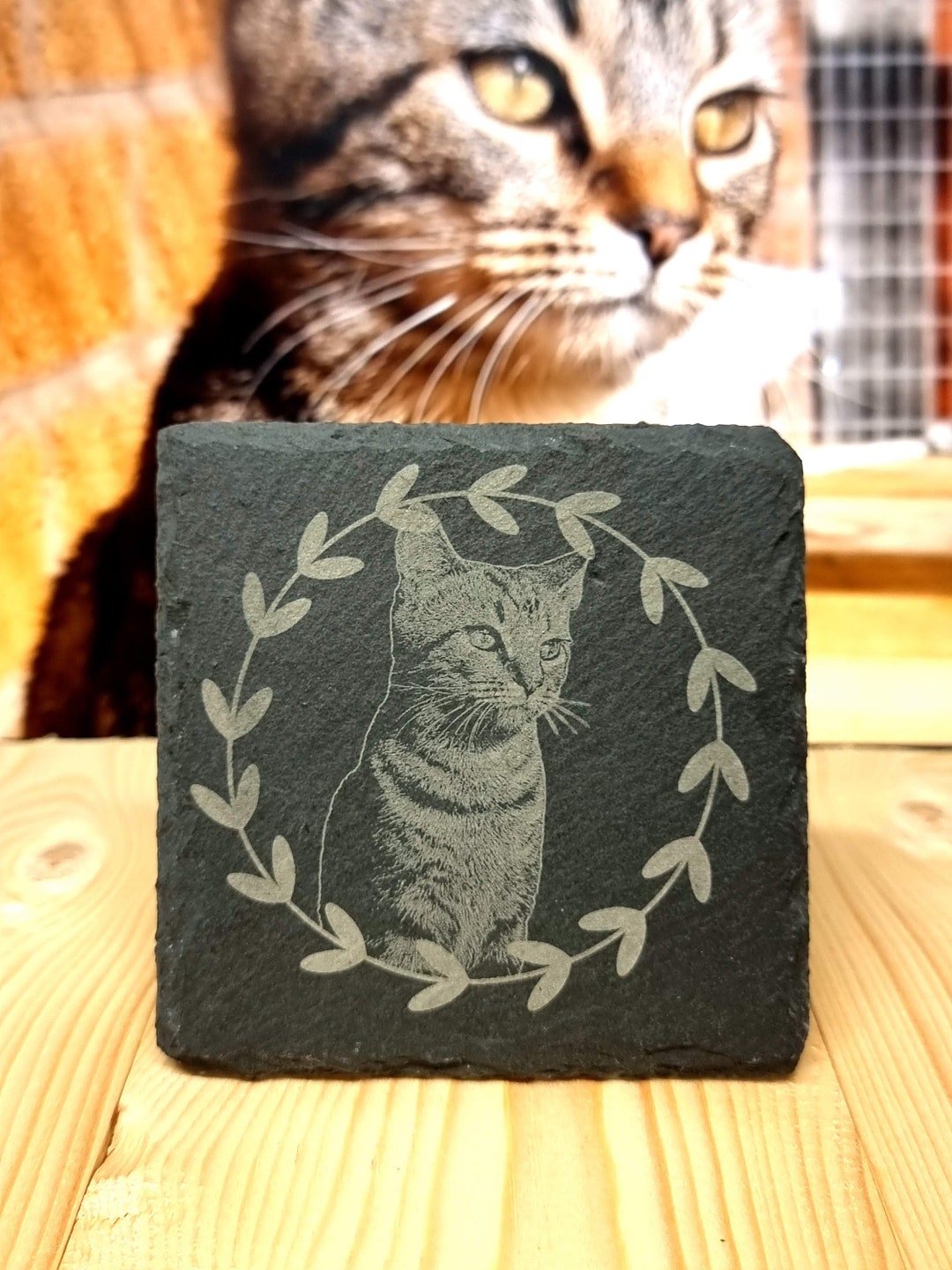 Pet Portrait on Slate, Laser Engraved, Pet Gift or Memorial - Etsy
