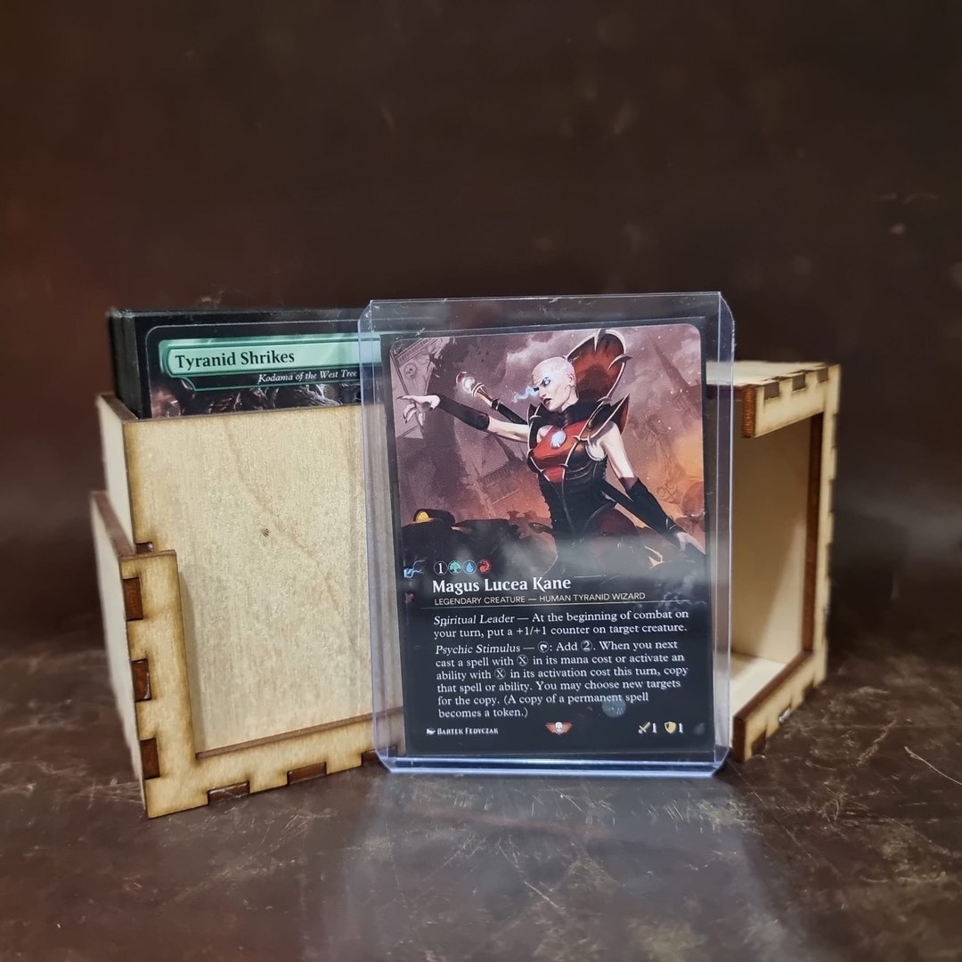 MTG Commander Deck Box With Toploader Display .DXF FILE Download - Etsy