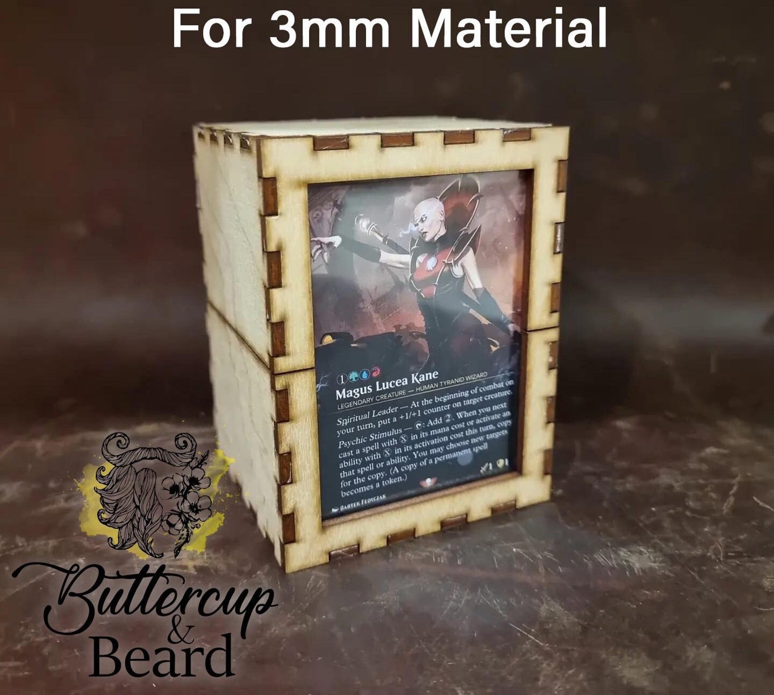 MTG Commander Deck Box With Toploader Display .DXF FILE Download - Etsy