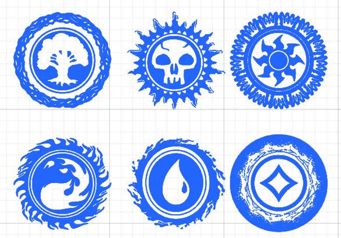 Magic the Gathering Mana Symbols .SVG INCLUDING COLOURLESS - Etsy