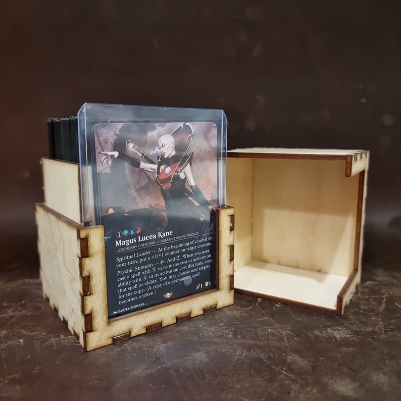 MTG Commander Deck Box With Toploader Display .DXF FILE Download - Etsy