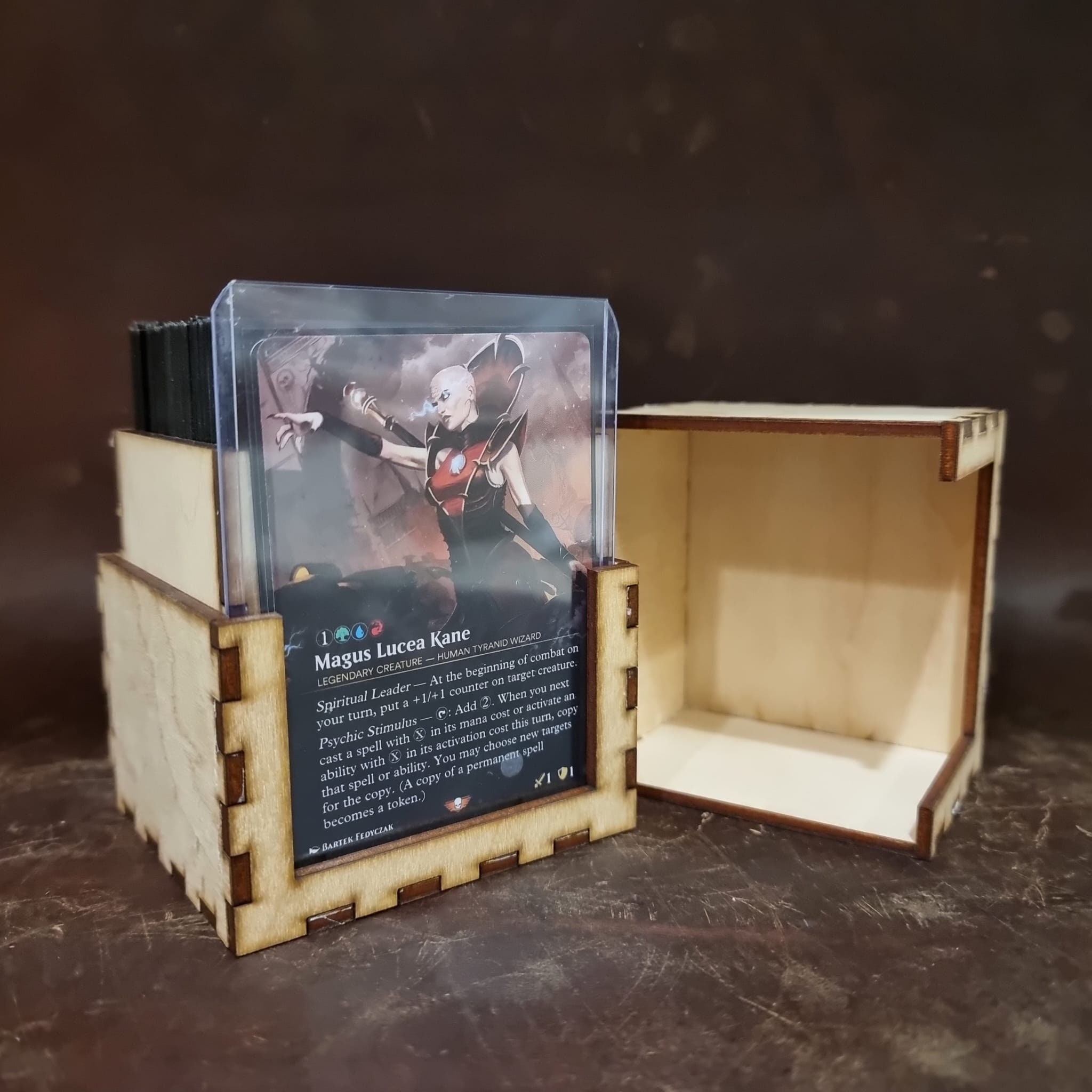 MTG Commander Deck Box With Toploader Display .DXF FILE Download - Etsy