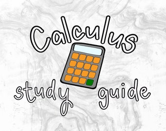 Calculus DERIVATIVES Study Outline 1 Page Cheat Sheet Digital File Only ...
