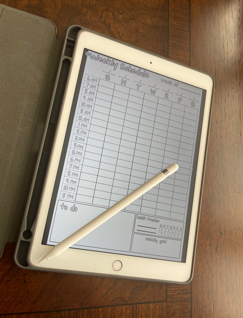 Digital PDF Weekly Planner | Time Blocking Template | Habit Tracker ...