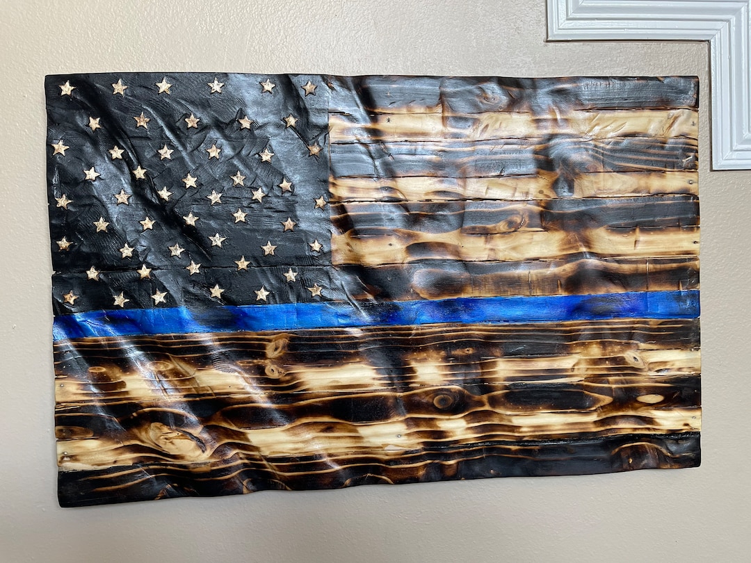 Thin Blue Line Flag. Support Law Enforcement! - Etsy
