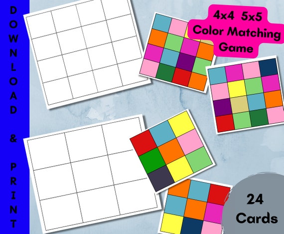 Printable Color Matching Game Color Learning Montessori | Etsy