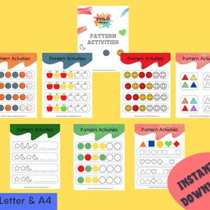 Preschool Math Activities, Pattern Worksheets, Homeschool Math ...