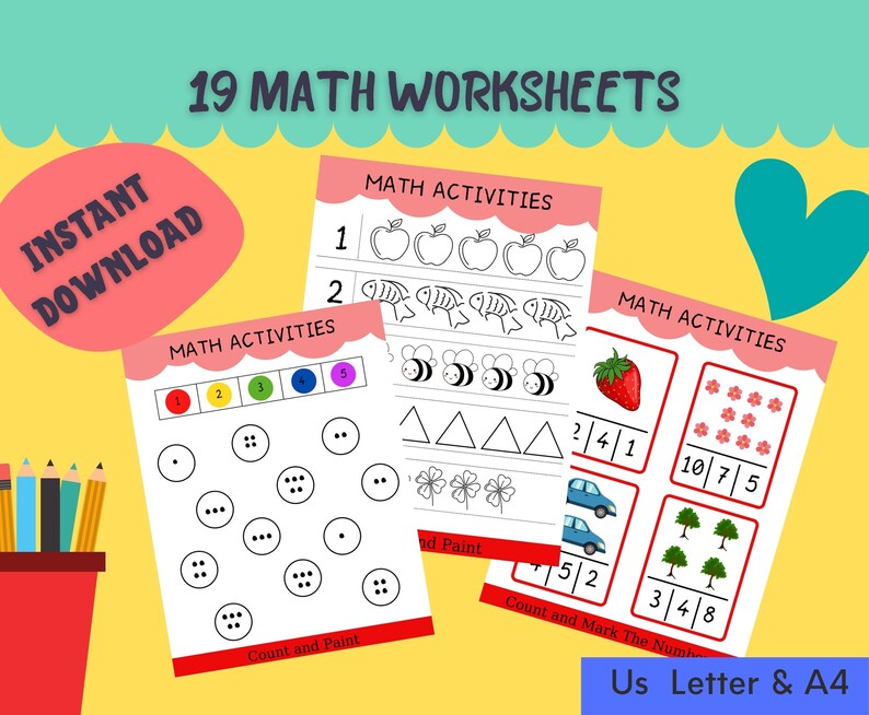 Homeschool Math Activities, Math Activity Center, Printable Number ...