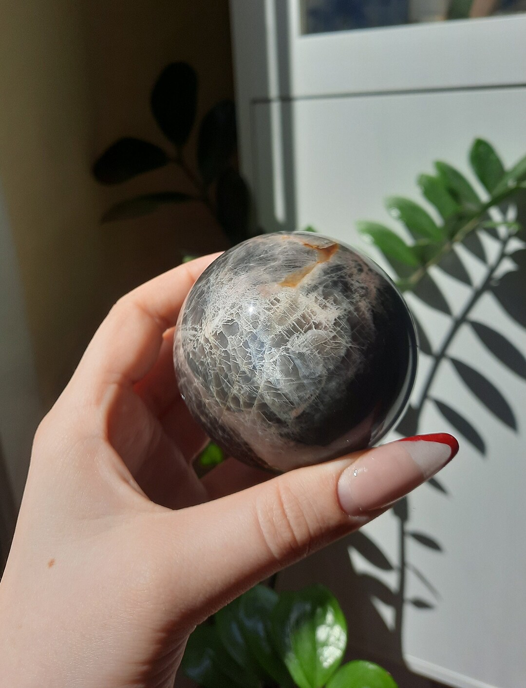Black Moonstone Sphere, Gemstones and Crystals - Etsy