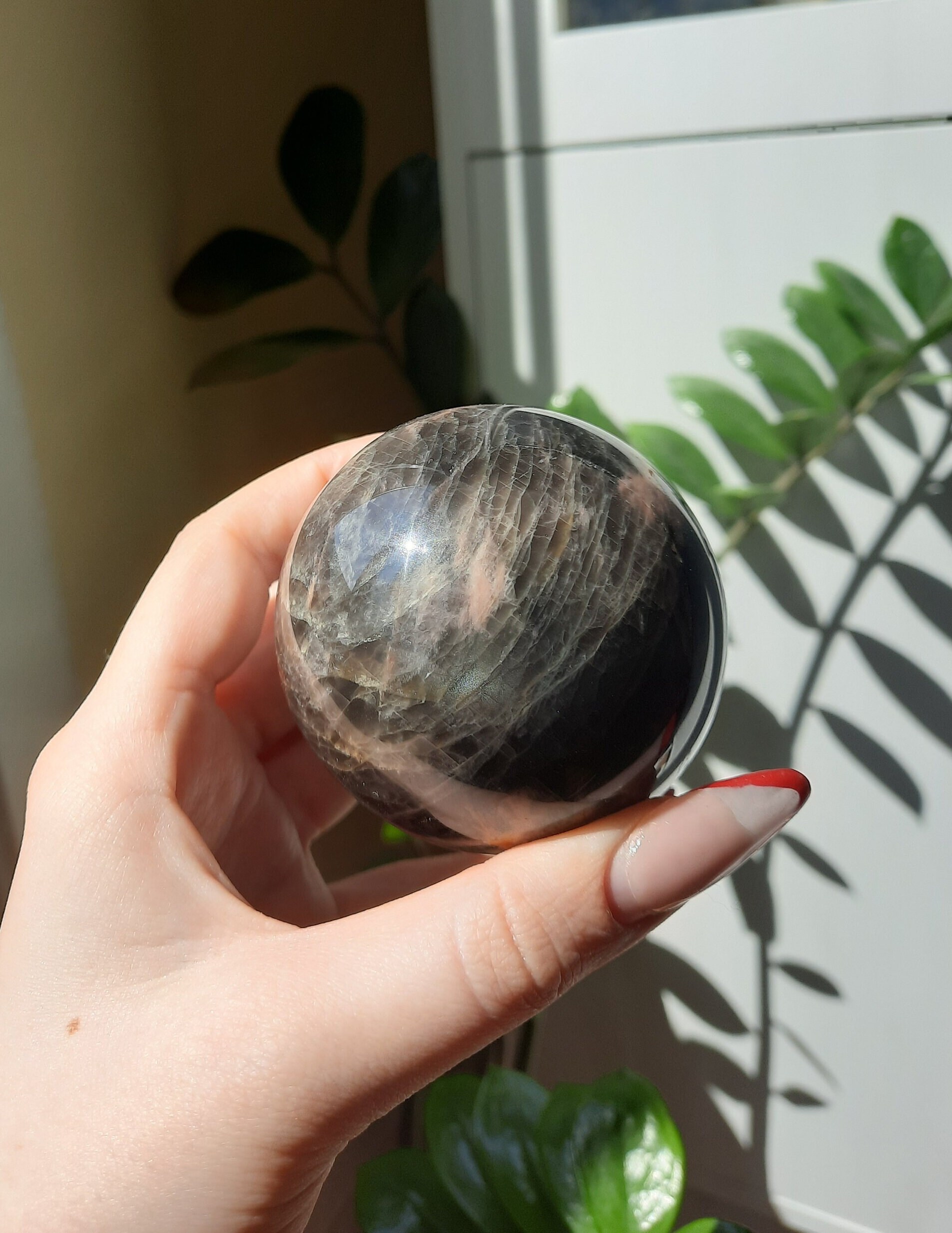 Black Moonstone Sphere, Gemstones and Crystals - Etsy