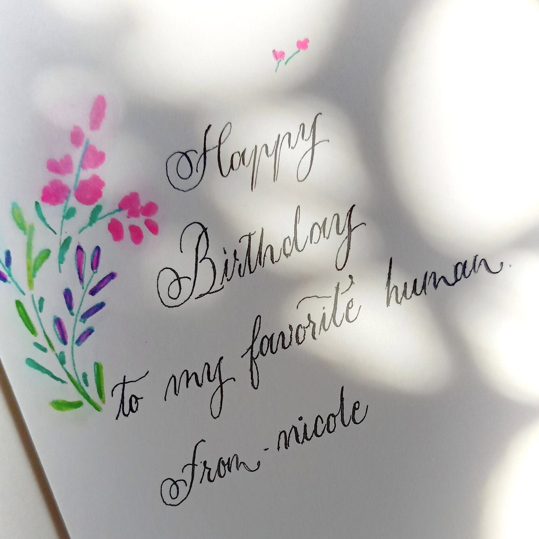 Custom Video of Happy Birthday Message in Hand Written Calligraphy ...