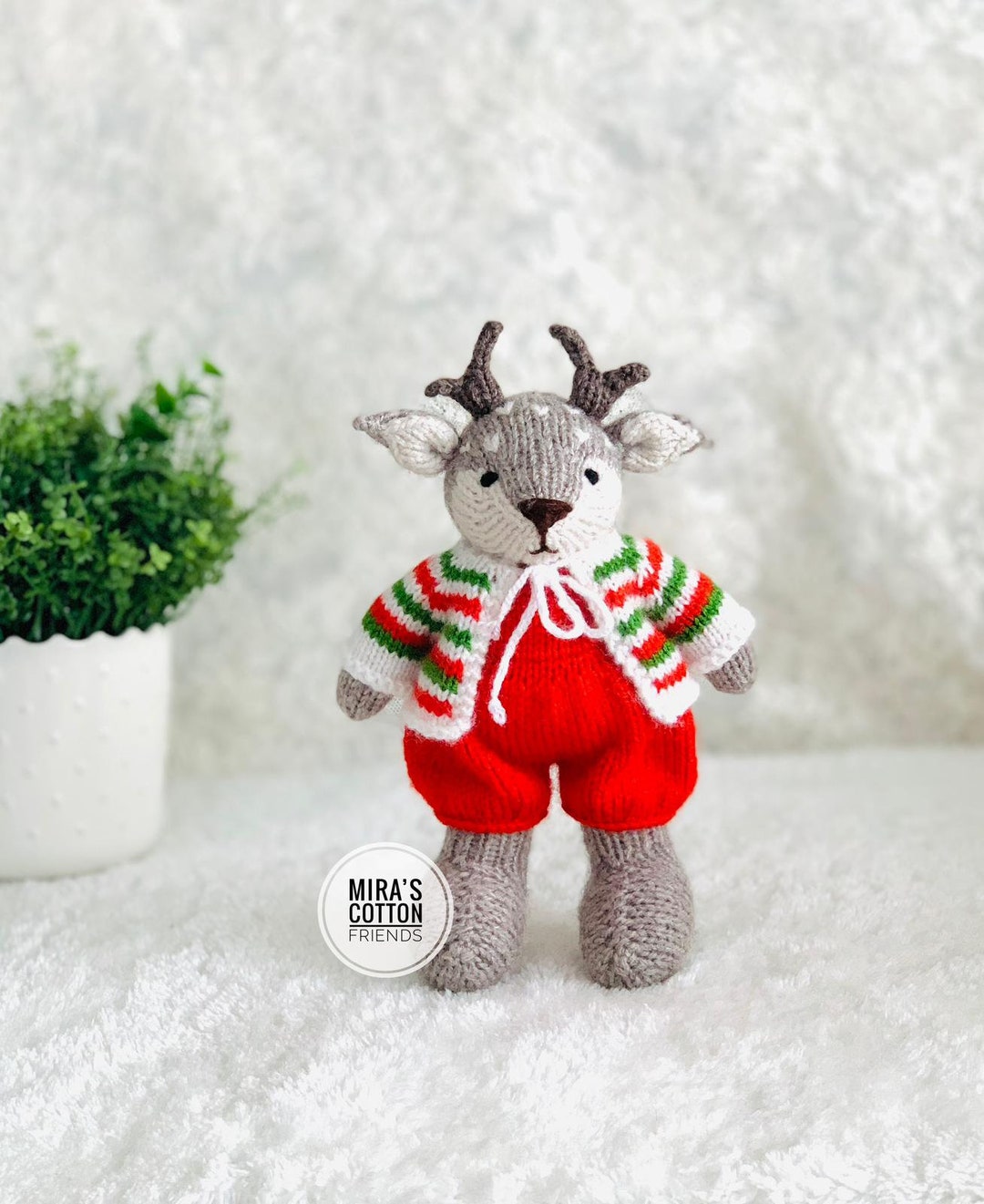 Miras Cotton Friends Little Christmas Deer Rudolf , Santas Helper - Etsy