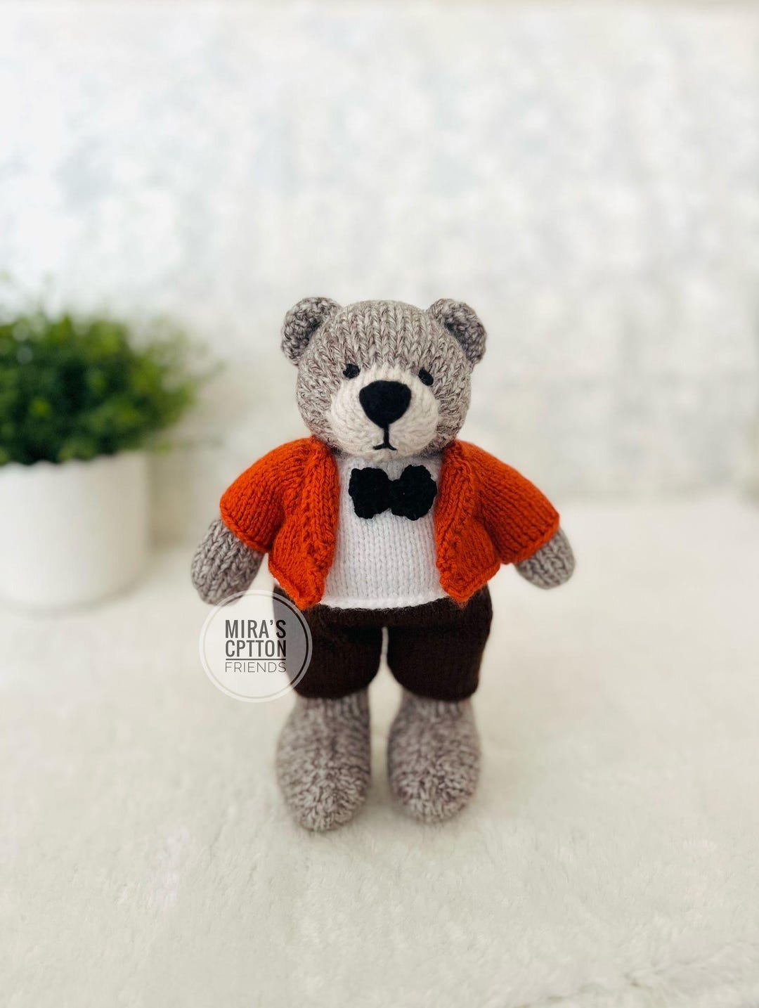 Hand-knitted Bear Theodor – Waldorf Plush Conductor Toy - Etsy