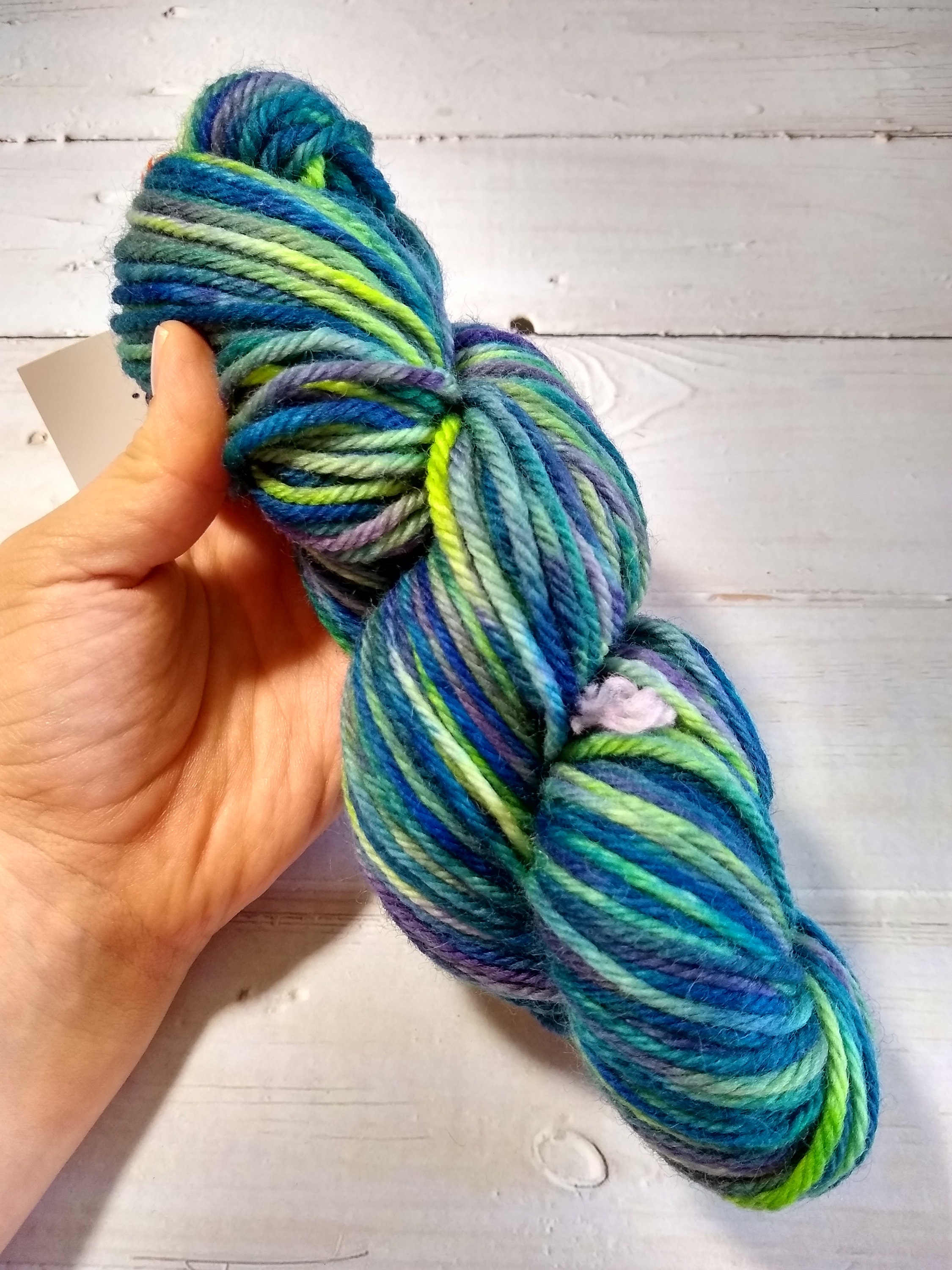 Variegated Rainbow Superwash Worsted-weight Wool Yarn, Indie Dyed Yarn ...