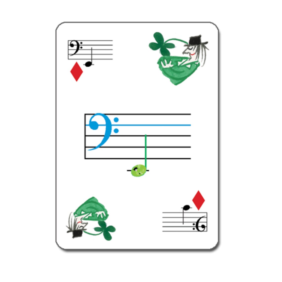 F Clef Music Note Playing Cards - Etsy